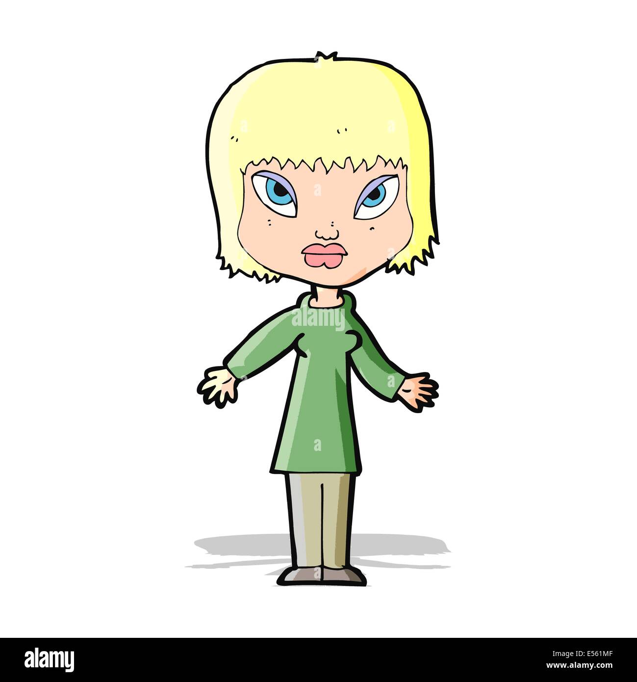cartoon woman with open arms Stock Vector Image & Art - Alamy