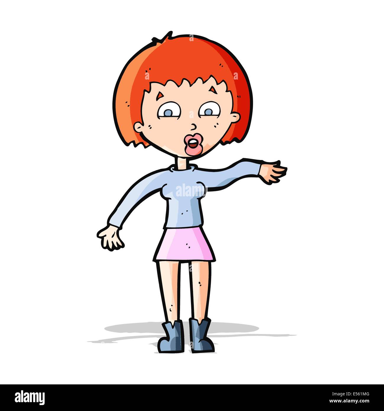 cartoon surprised woman Stock Vector Image & Art - Alamy