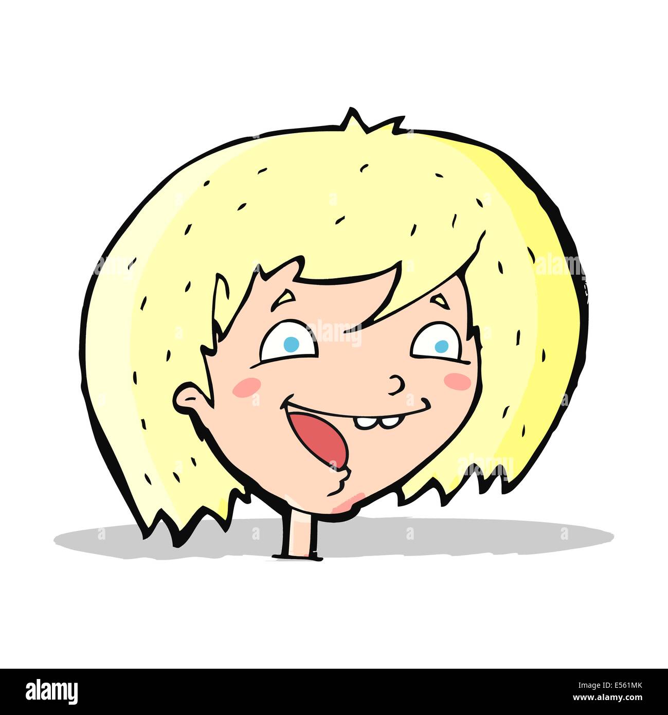 Silly girl smiling Stock Vector Images - Alamy