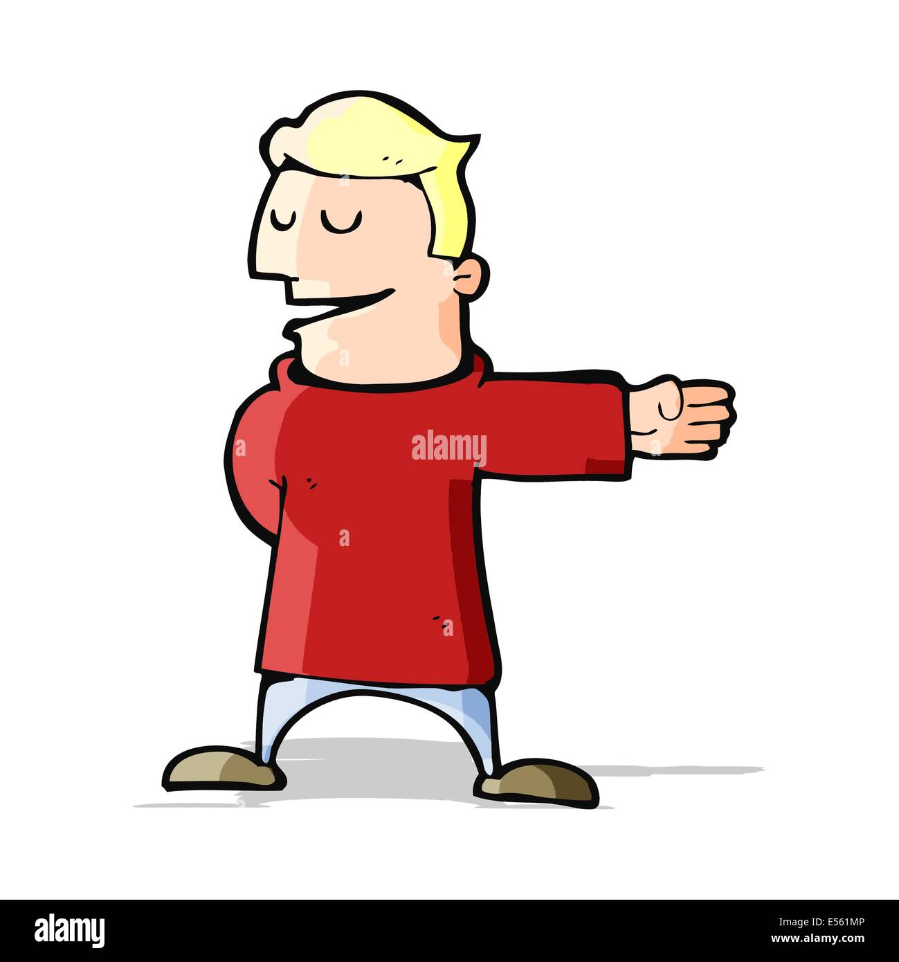 Cartoon Man Gesturing Direction High Resolution Stock Photography and ...
