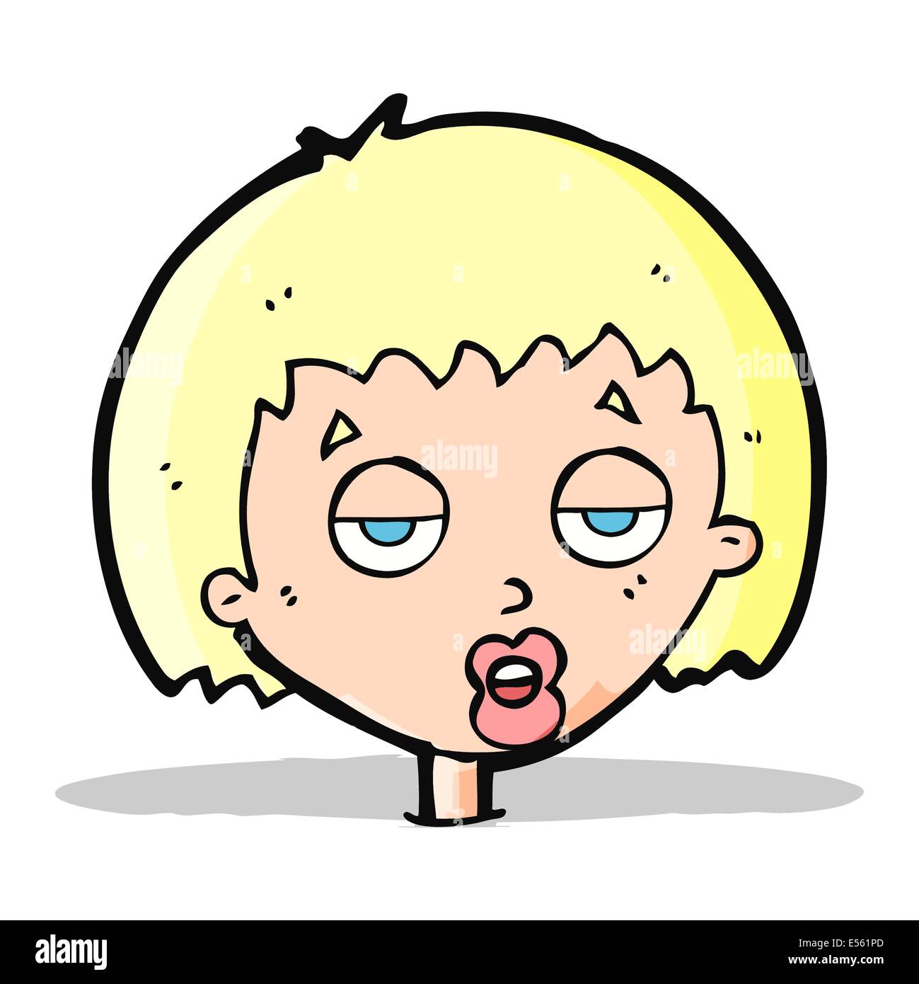 cartoon bored woman Stock Vector Image & Art - Alamy