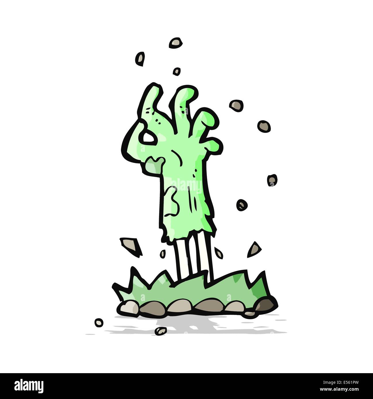 cartoon zombie hand rising from ground Stock Vector Image & Art - Alamy