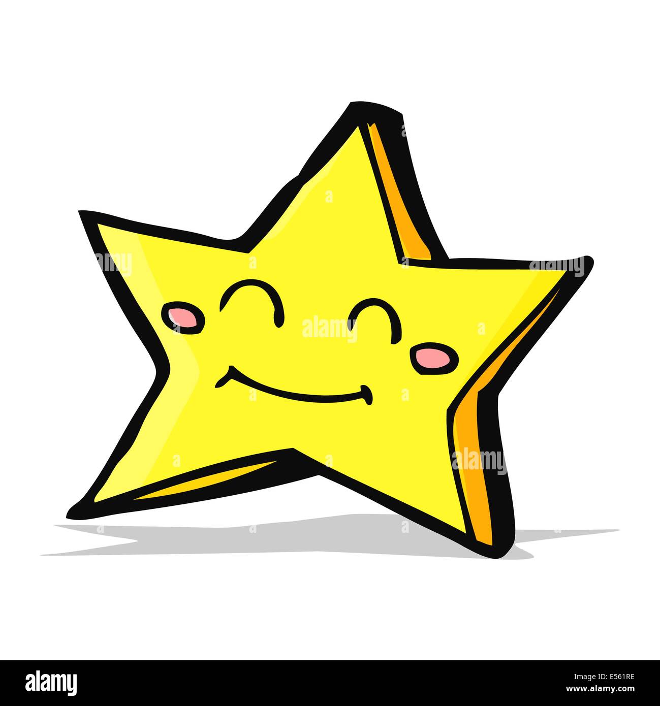cartoon happy star character Stock Vector Image & Art - Alamy