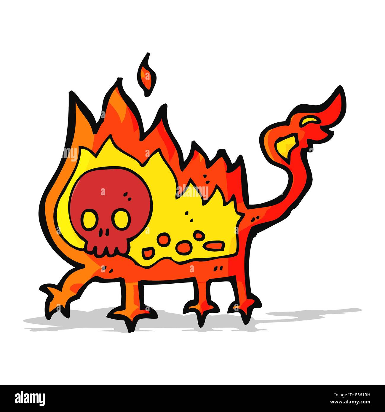 Cartoon little fire demon Cut Out Stock Images & Pictures - Alamy