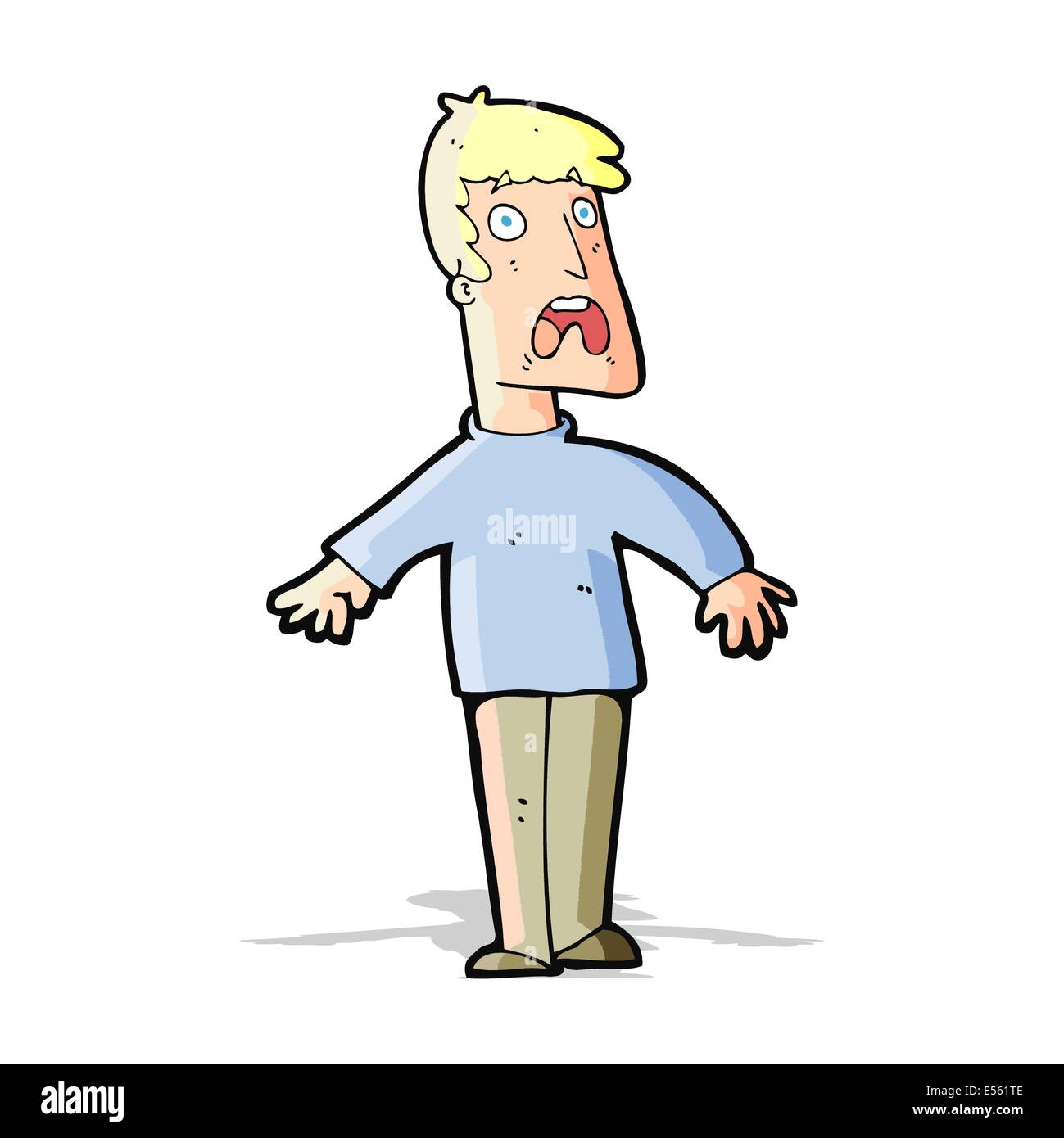 cartoon terrified man Stock Vector Image & Art - Alamy