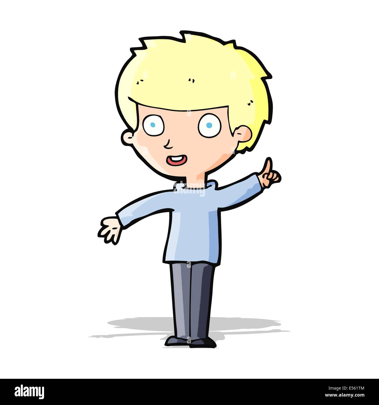cartoon boy with idea Stock Vector Image & Art - Alamy