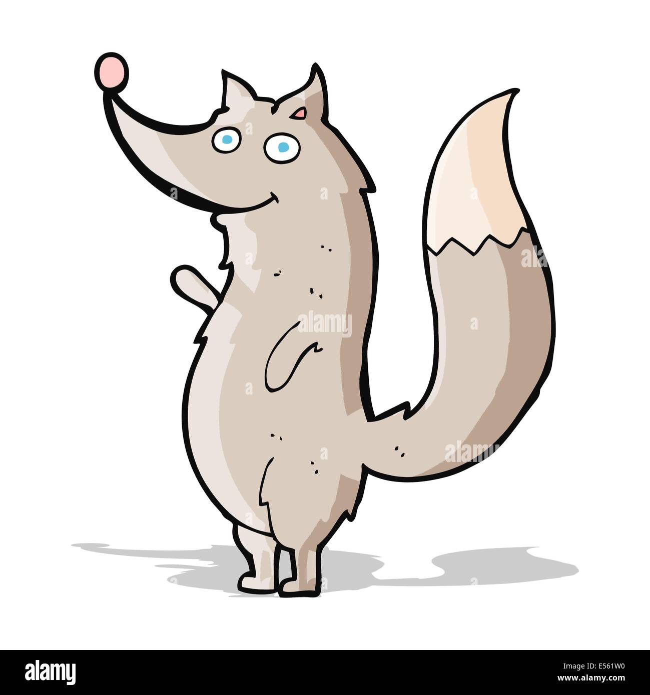 cartoon waving wolf Stock Vector Image & Art - Alamy