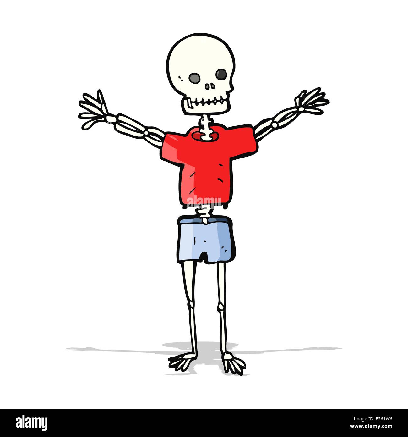 cartoon skeleton in clothes Stock Vector Image & Art - Alamy