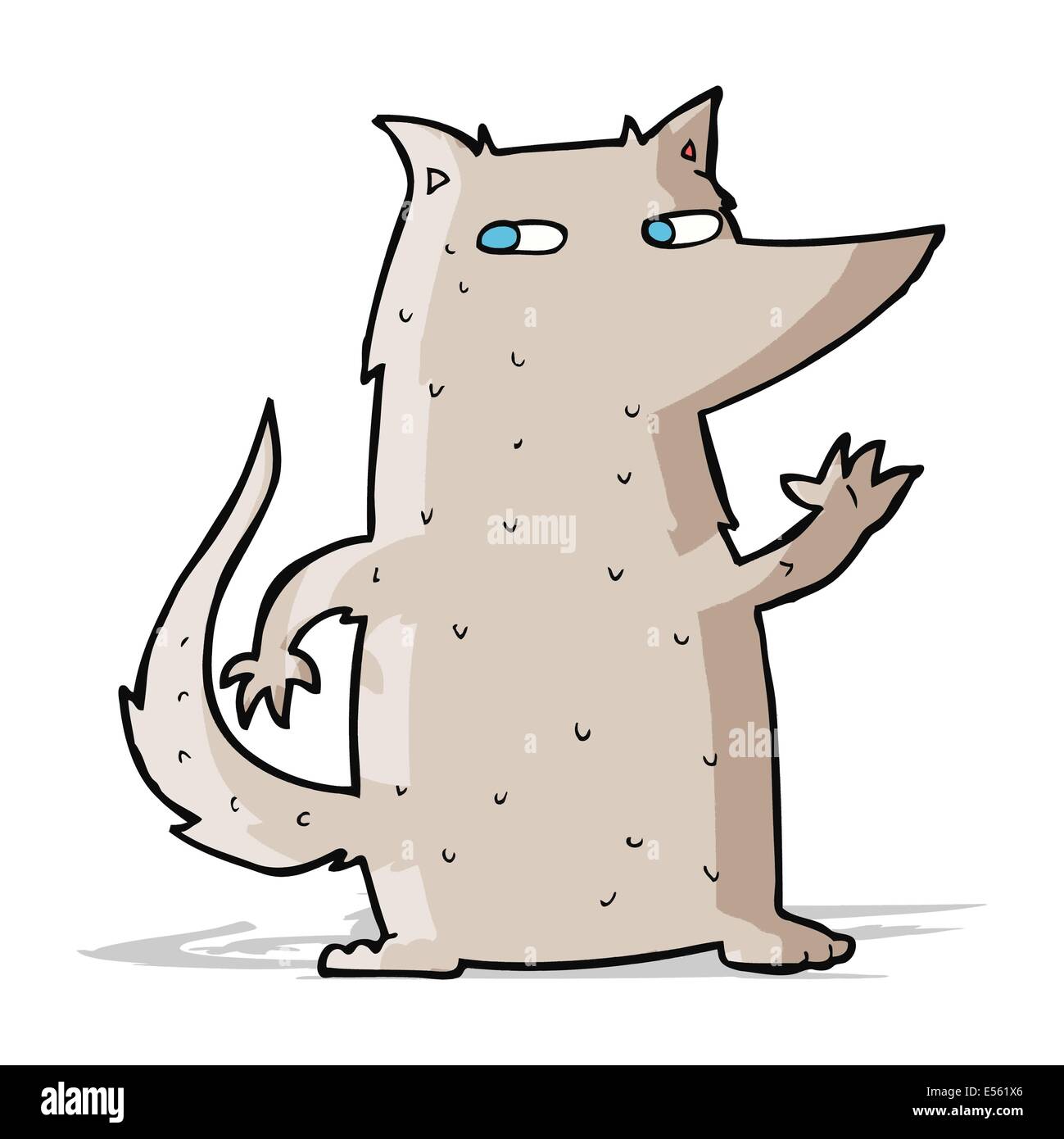 cartoon wolf waving Stock Vector Image & Art - Alamy