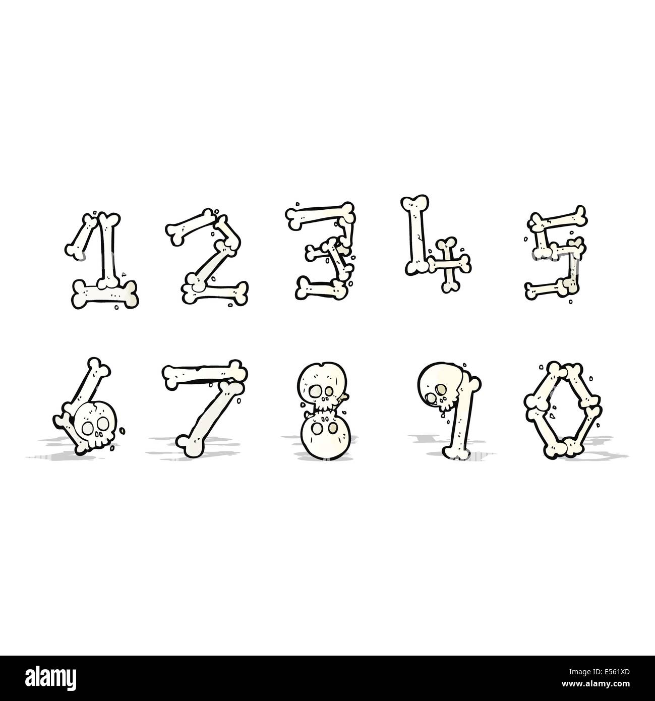 cartoon bone numbers Stock Vector Image & Art - Alamy