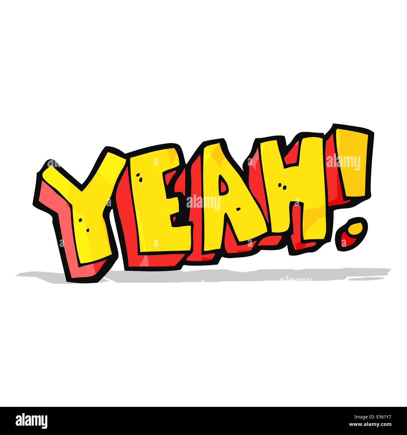 cartoon yeah! shout Stock Vector Image & Art - Alamy