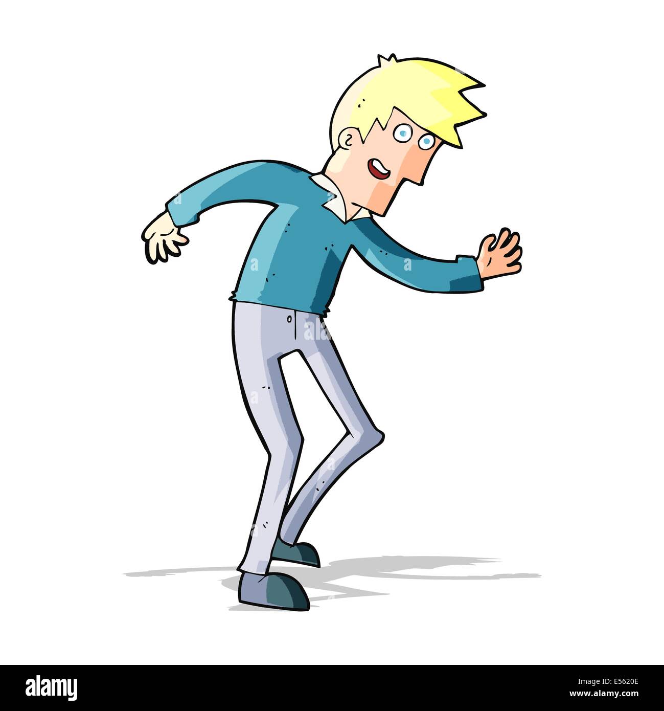 cartoon happy man dancing Stock Vector Image & Art - Alamy