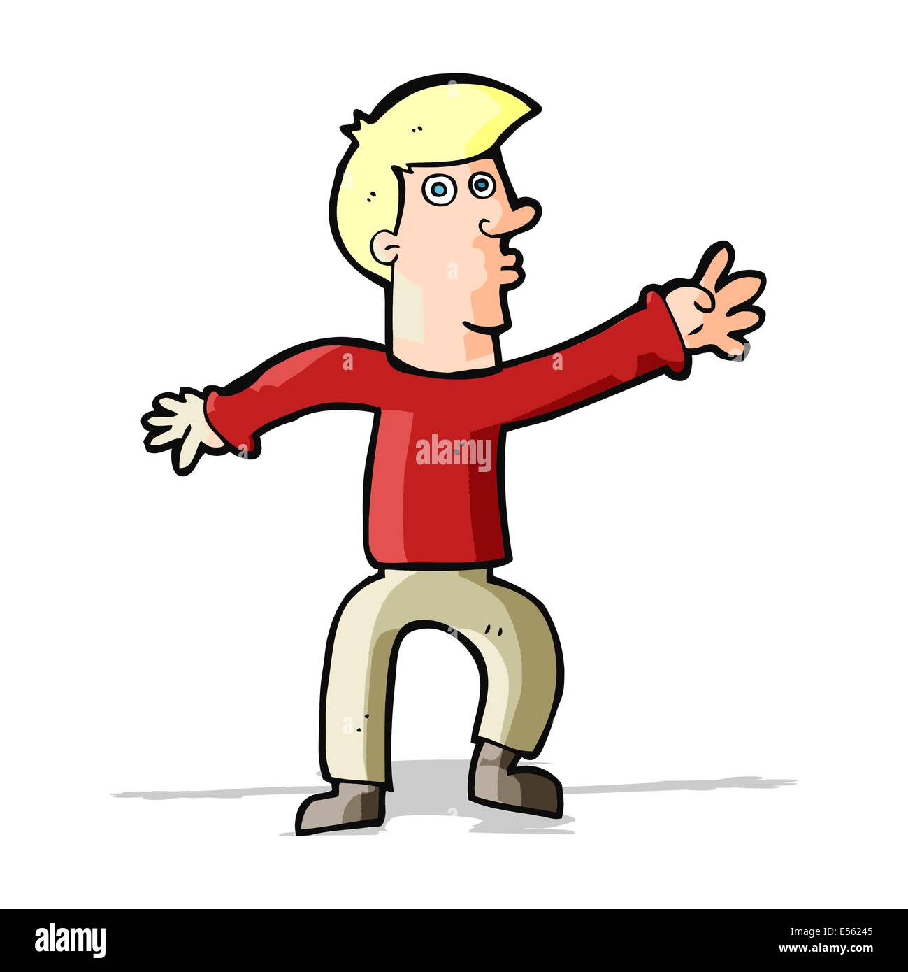 cartoon reaching man Stock Vector Image & Art - Alamy