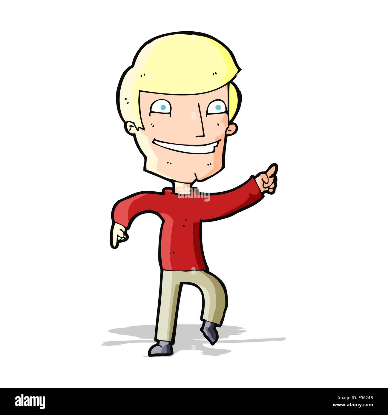 cartoon happy man pointing Stock Vector Image & Art - Alamy