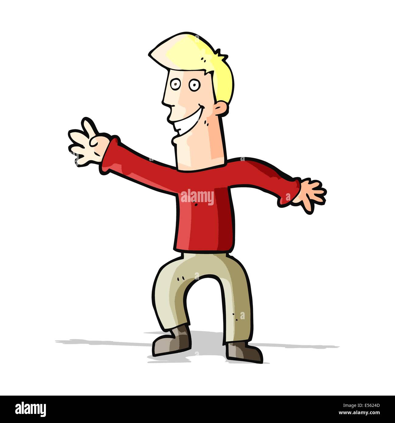 cartoon happy man dancing Stock Vector Image & Art - Alamy