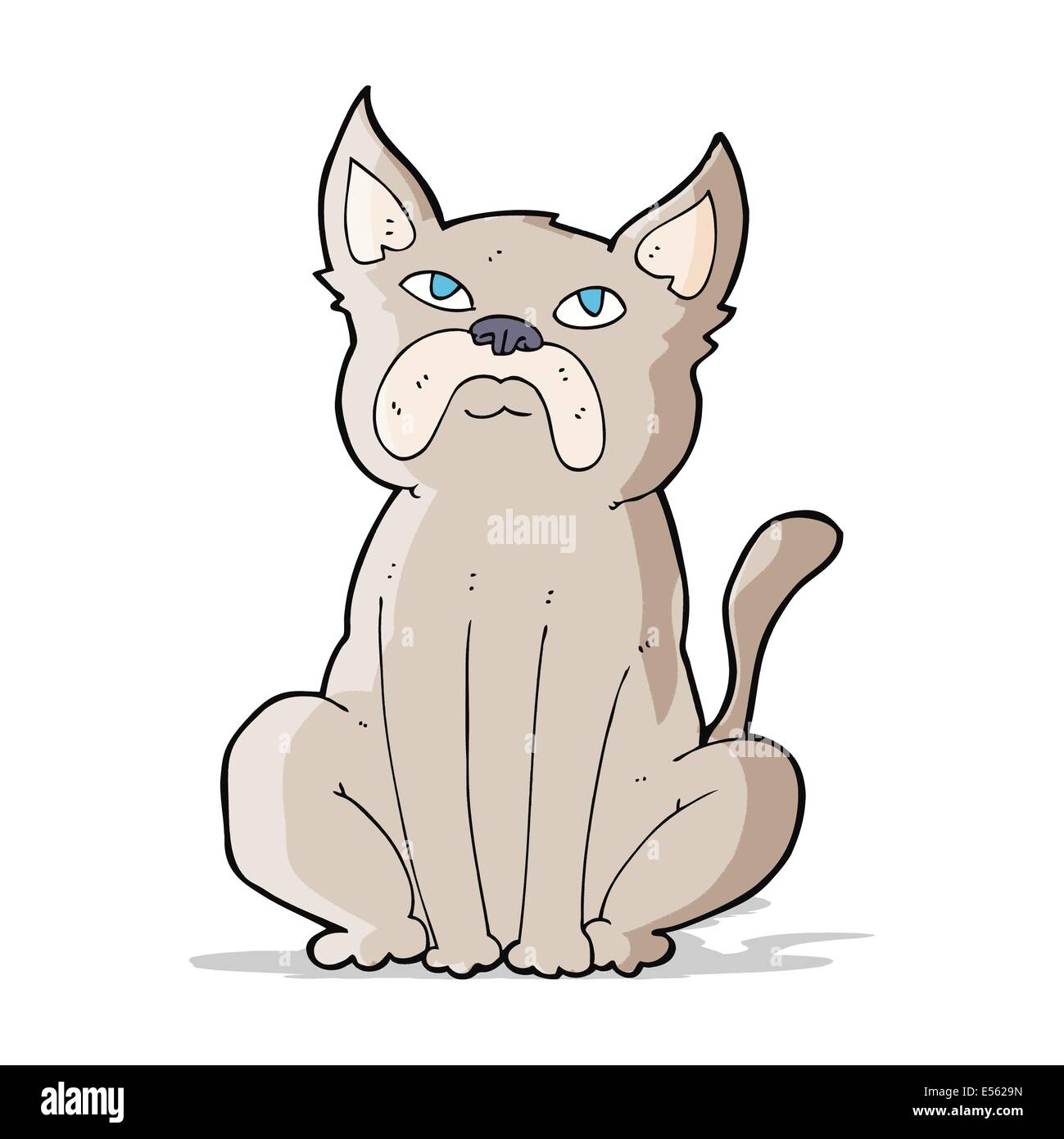 cartoon grumpy little dog Stock Vector Image & Art - Alamy