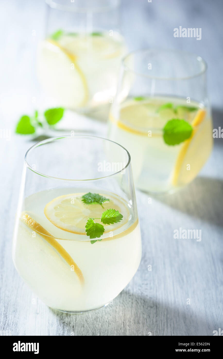 fresh lemonade in glasses Stock Photo - Alamy