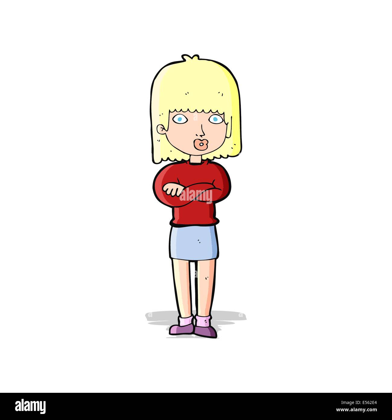 cartoon impatient woman Stock Vector Image & Art - Alamy