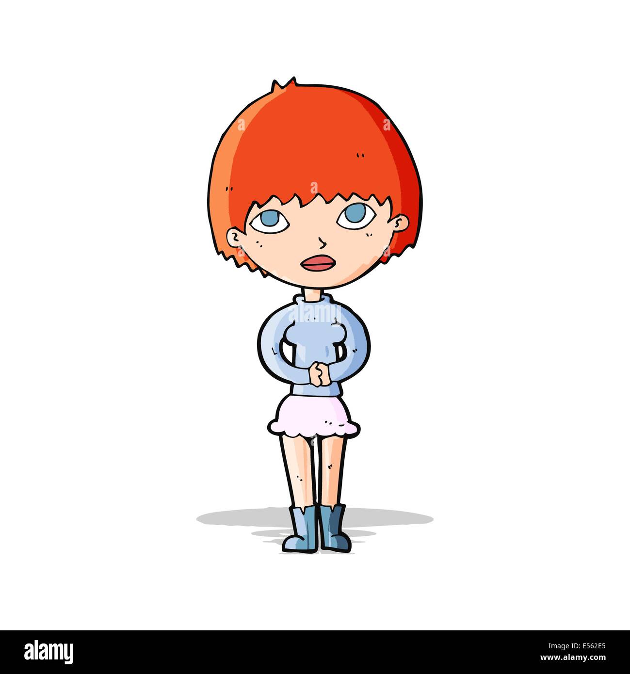 cartoon woman waiting patiently Stock Vector Image & Art - Alamy