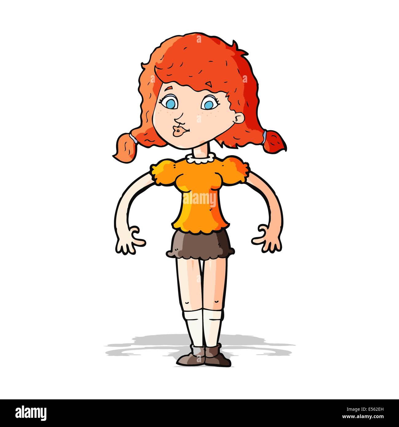 cartoon pretty girl Stock Vector Image & Art - Alamy