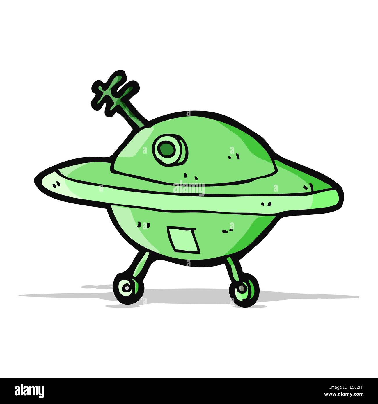 cartoon flying saucer Stock Vector Image & Art - Alamy