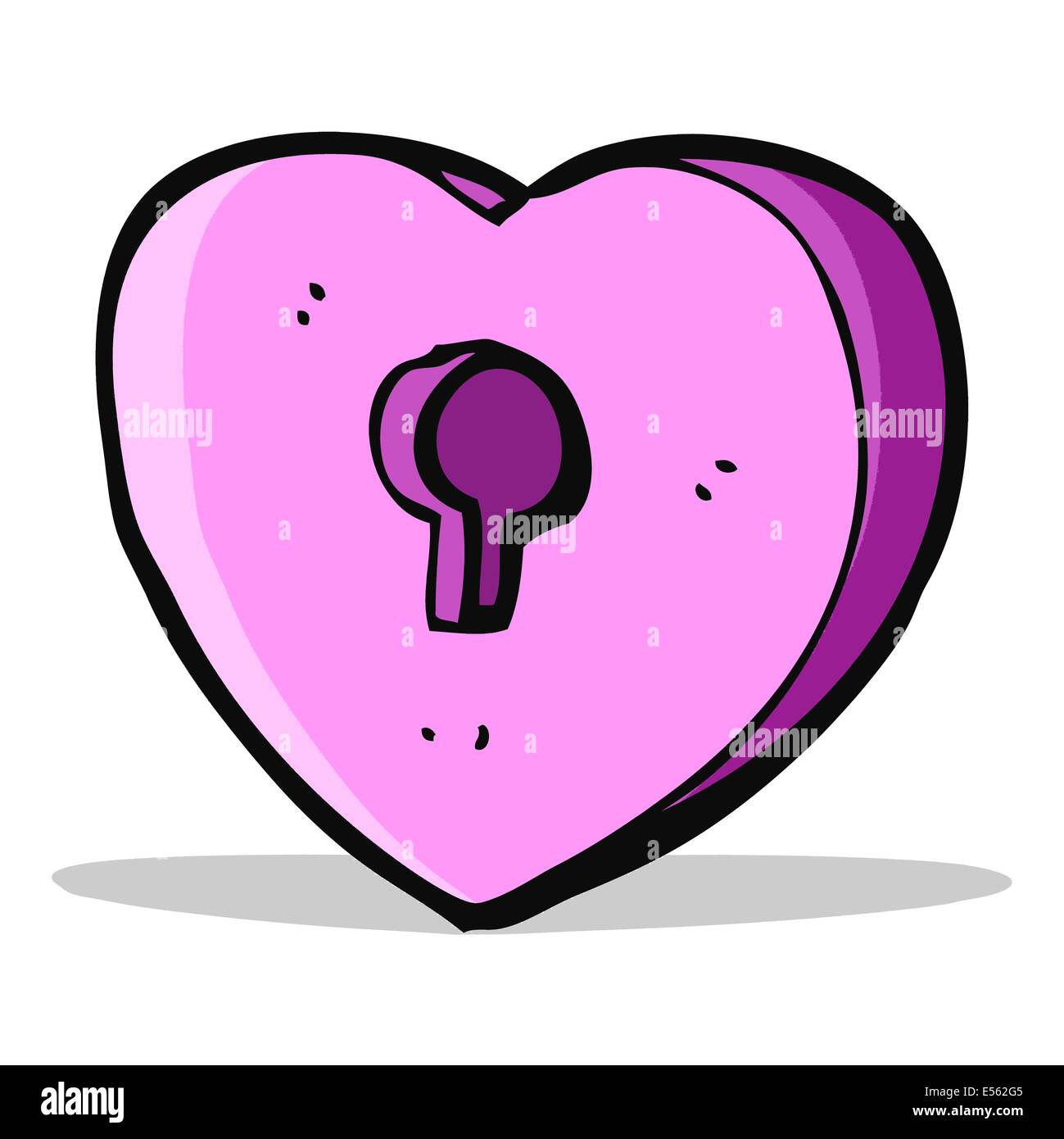 cartoon heart with keyhole Stock Vector Image & Art - Alamy