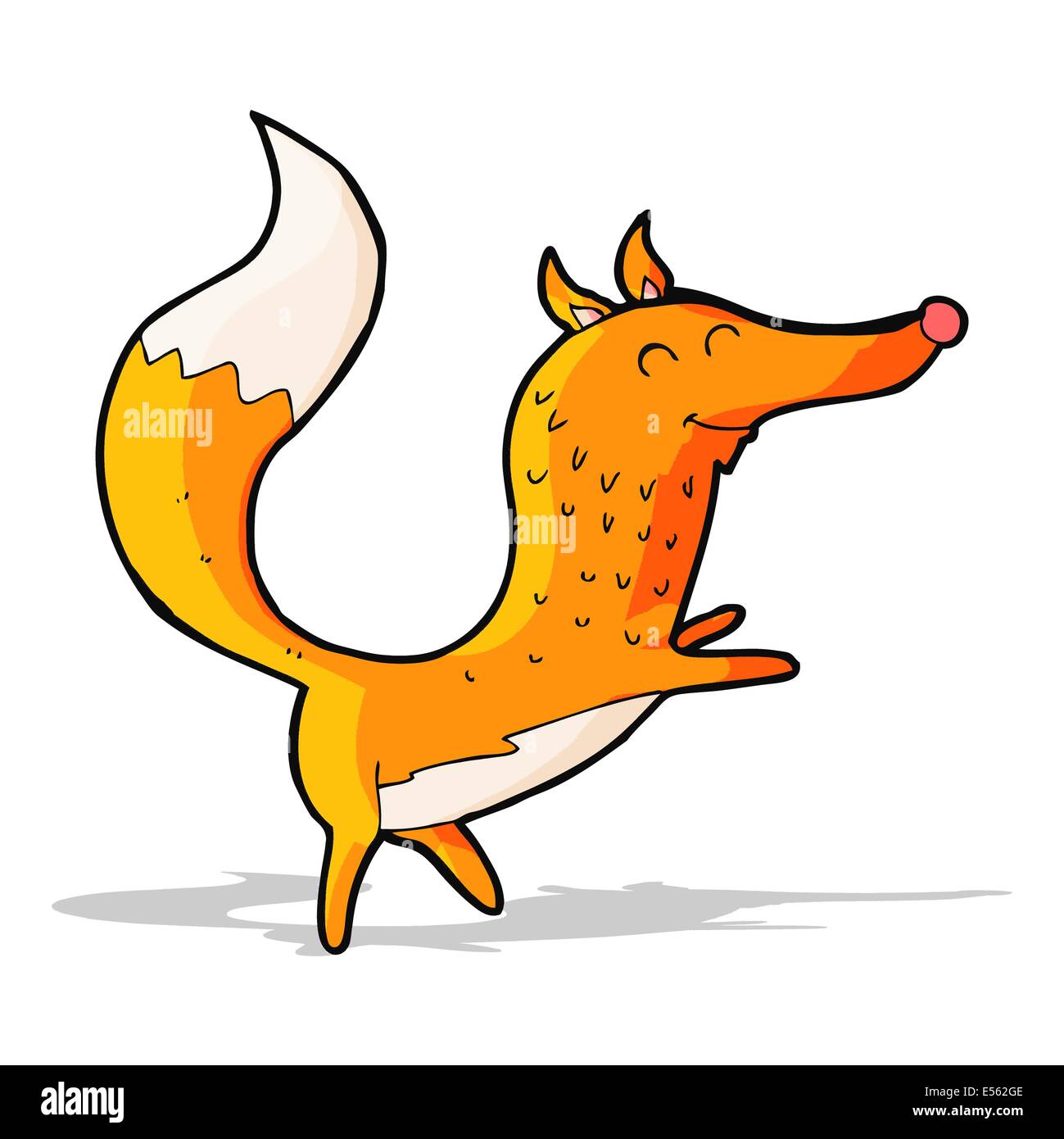 cartoon happy fox Stock Vector Image & Art - Alamy