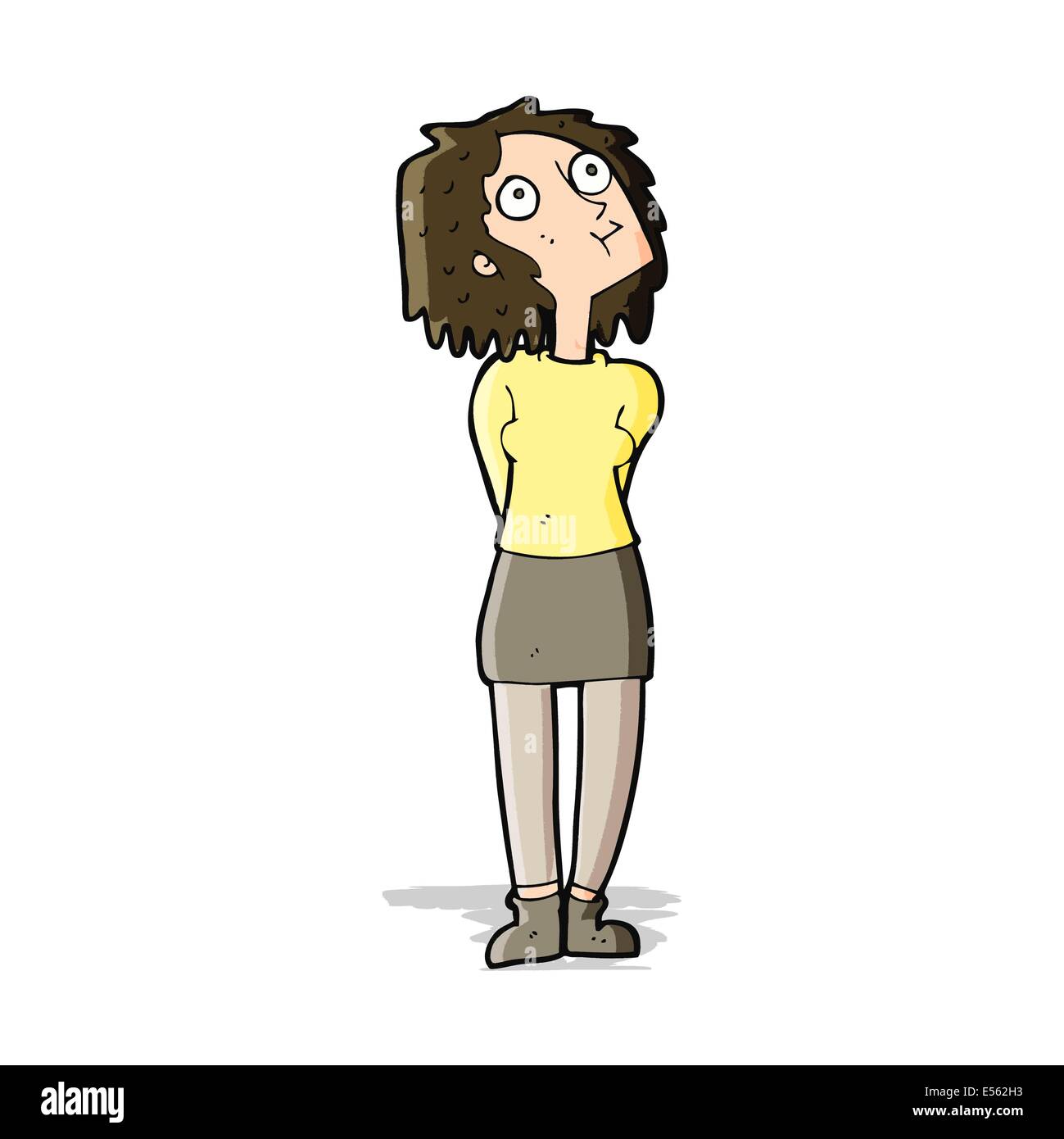 cartoon curious woman Stock Vector Image & Art - Alamy