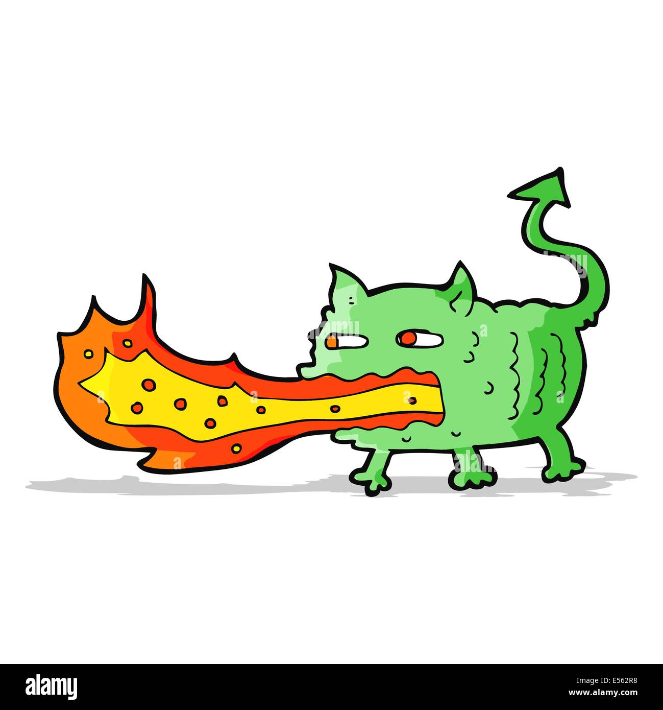 cartoon fire breathing imp Stock Vector Image & Art - Alamy