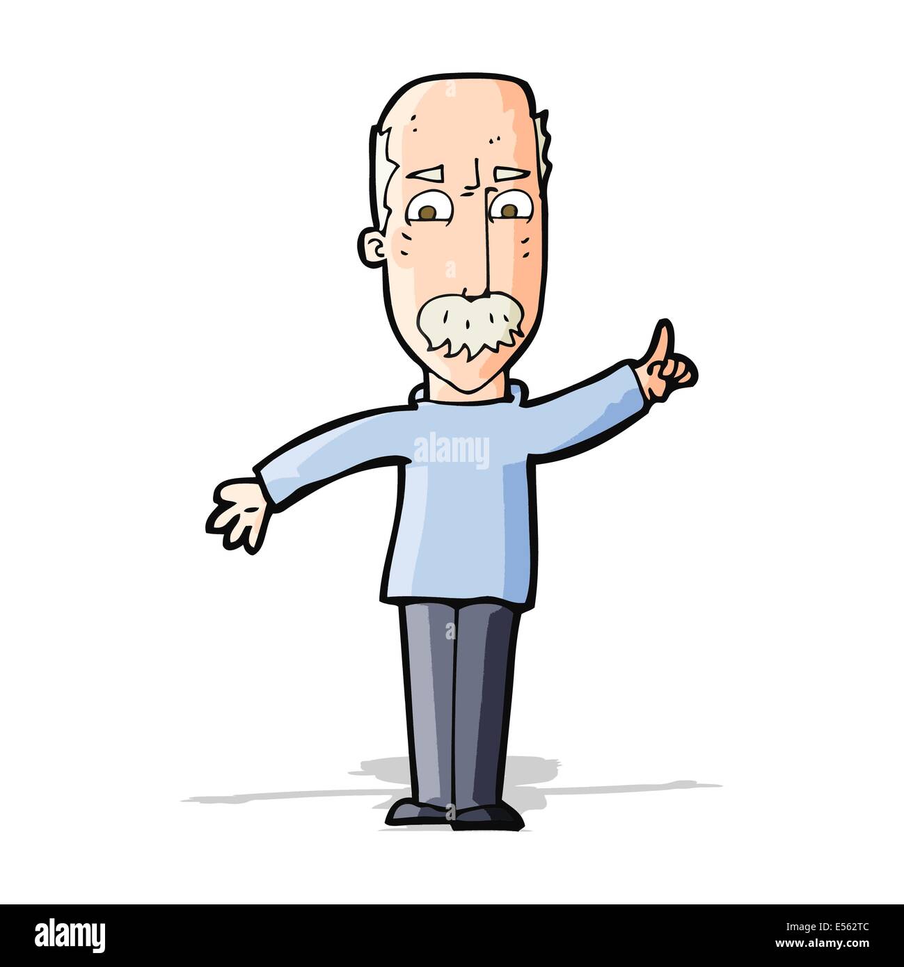 cartoon man issuing stern waring Stock Vector Image & Art - Alamy