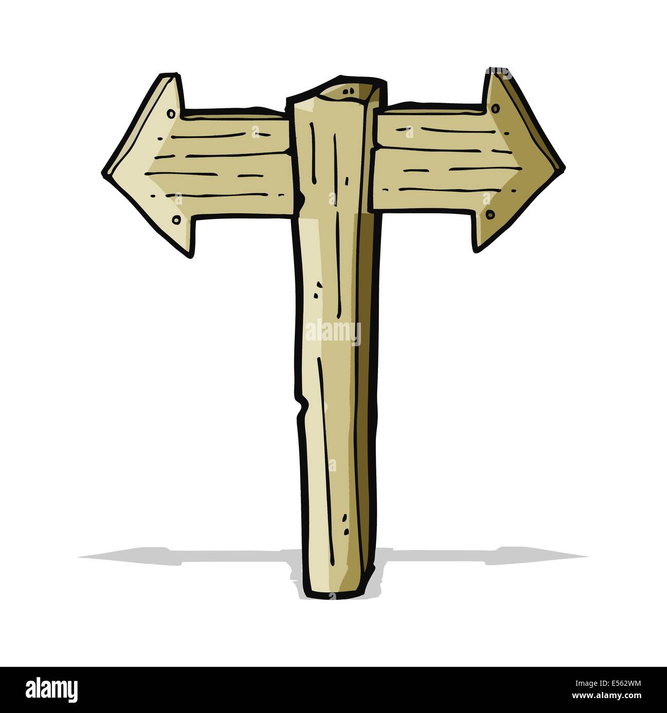 cartoon sign post Stock Vector Image & Art - Alamy