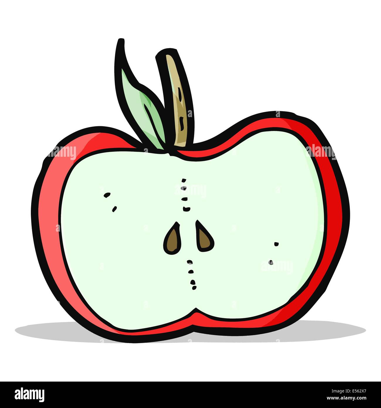 Cartoon Apple Half
