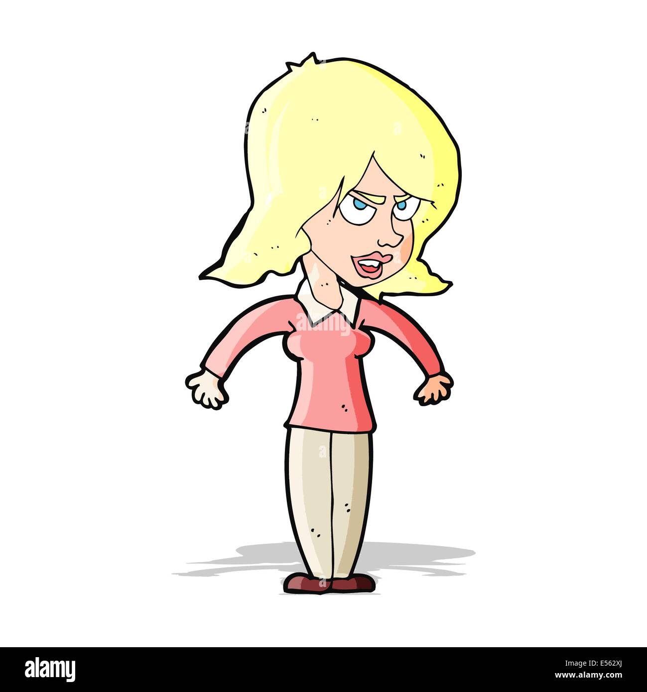 Mean Lady Cartoon