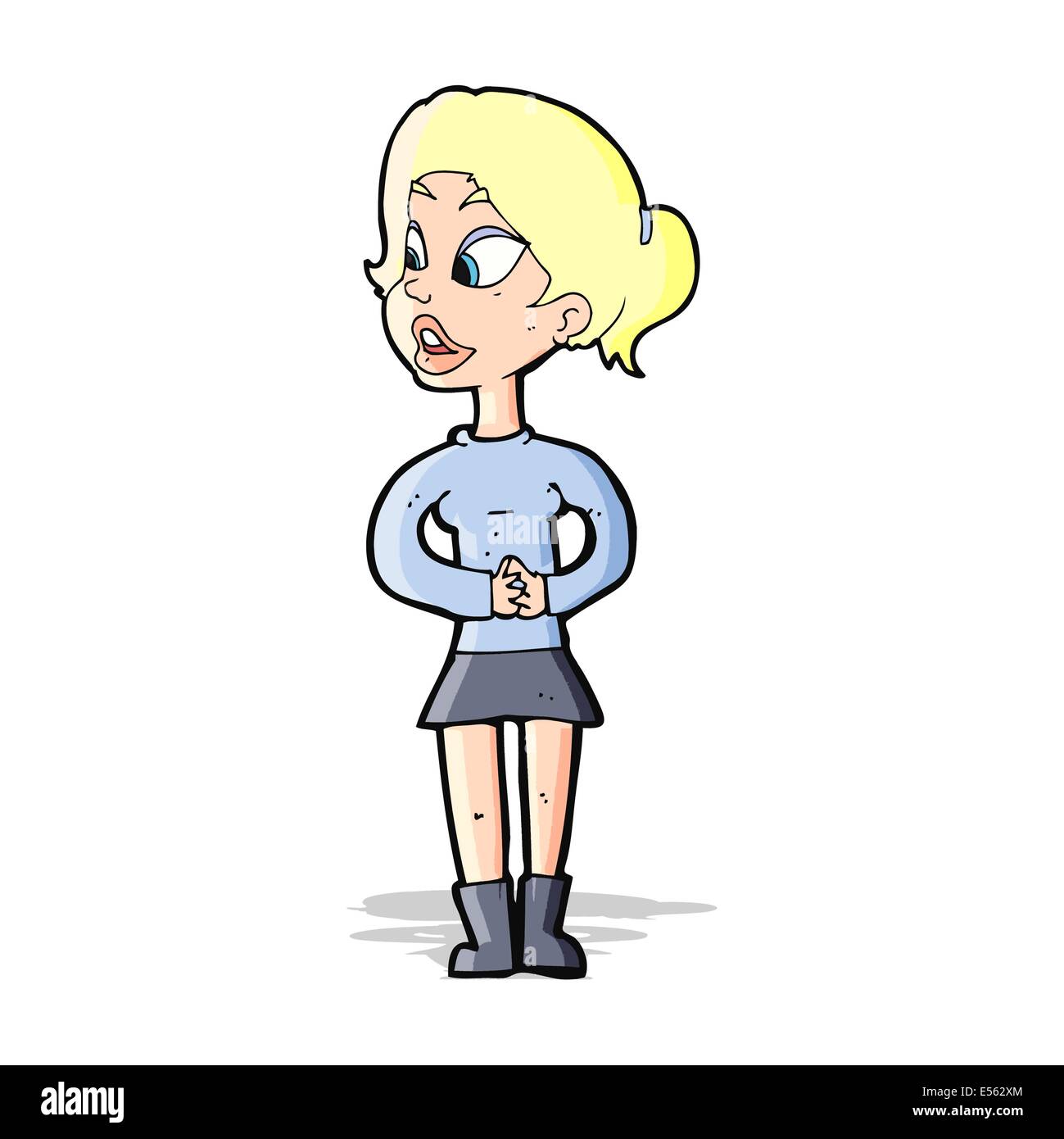 cartoon girl talking Stock Vector Image & Art - Alamy