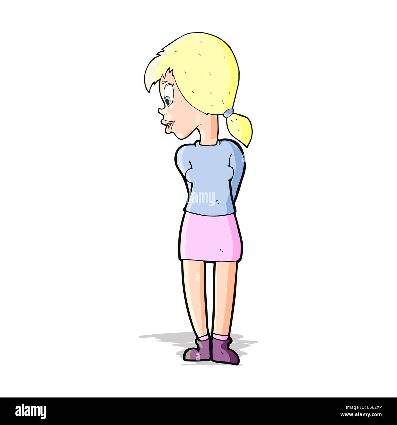 cartoon pretty girl Stock Vector Image & Art - Alamy