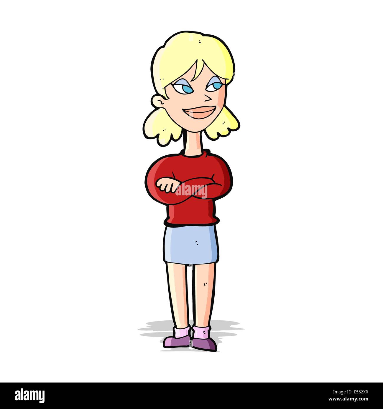 cartoon smug woman Stock Vector Image & Art - Alamy