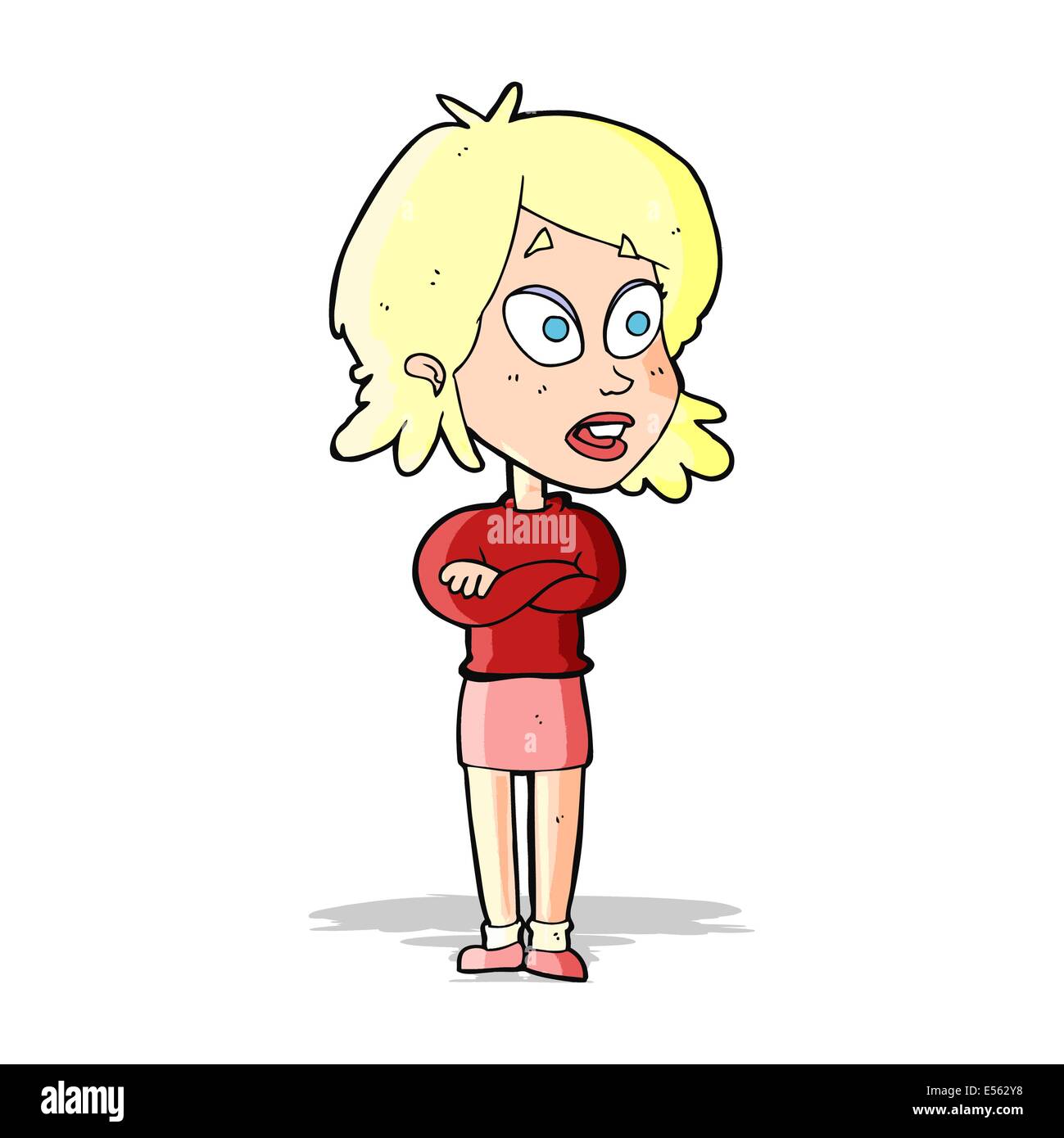 cartoon surprised woman Stock Vector Image & Art - Alamy