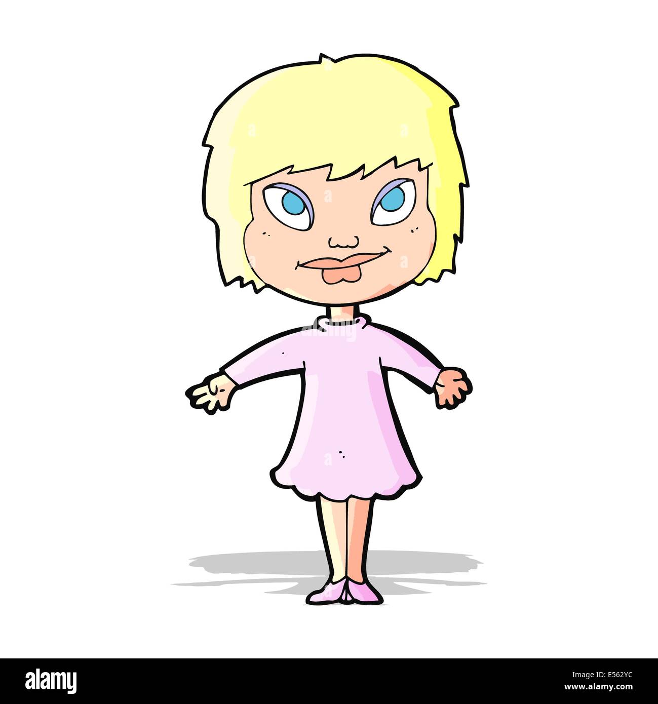 Girl shrugging shoulders Stock Vector Images - Alamy