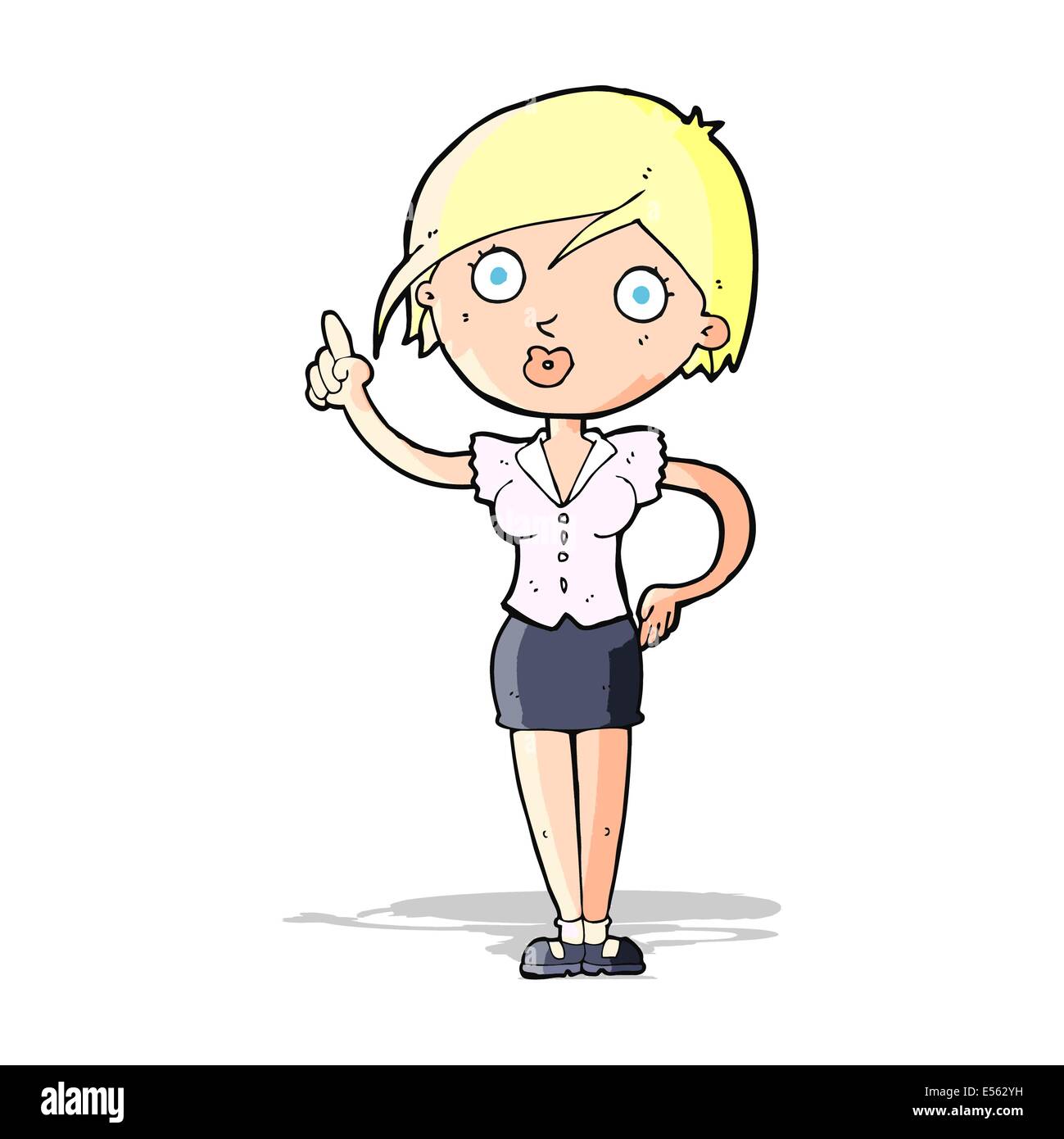 cartoon pretty woman with idea Stock Vector Image & Art - Alamy