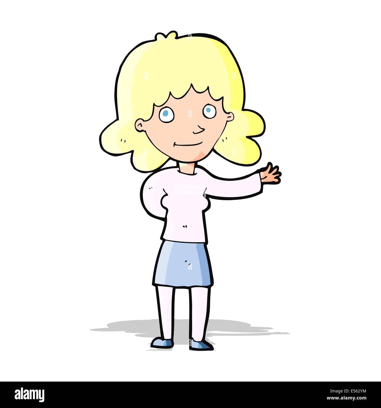 cartoon friendly woman Stock Vector Image & Art - Alamy