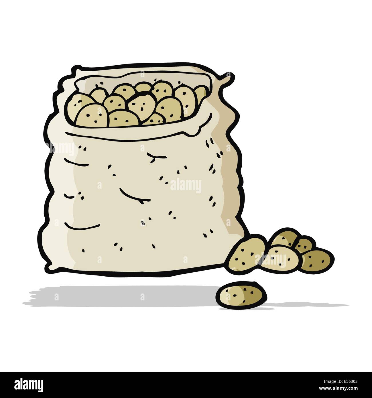 cartoon sack of potatoes Stock Vector Image & Art - Alamy