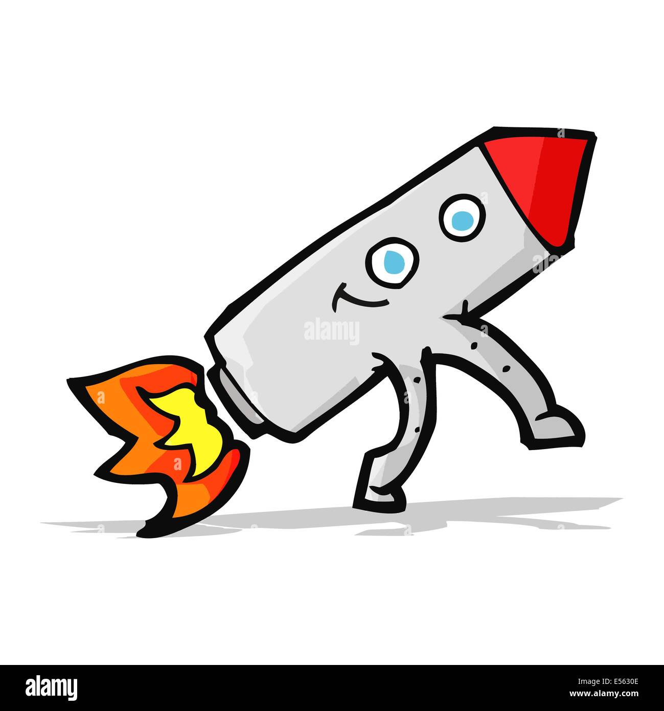 cartoon happy rocket Stock Vector Image & Art - Alamy