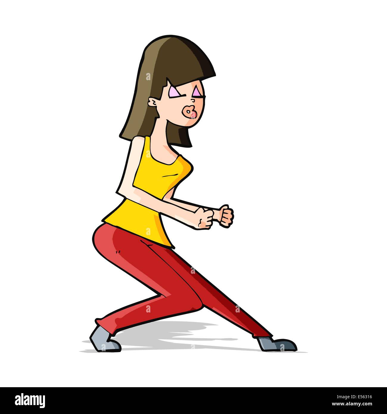 Cartoon crazy dancing girl hi-res stock photography and images - Alamy