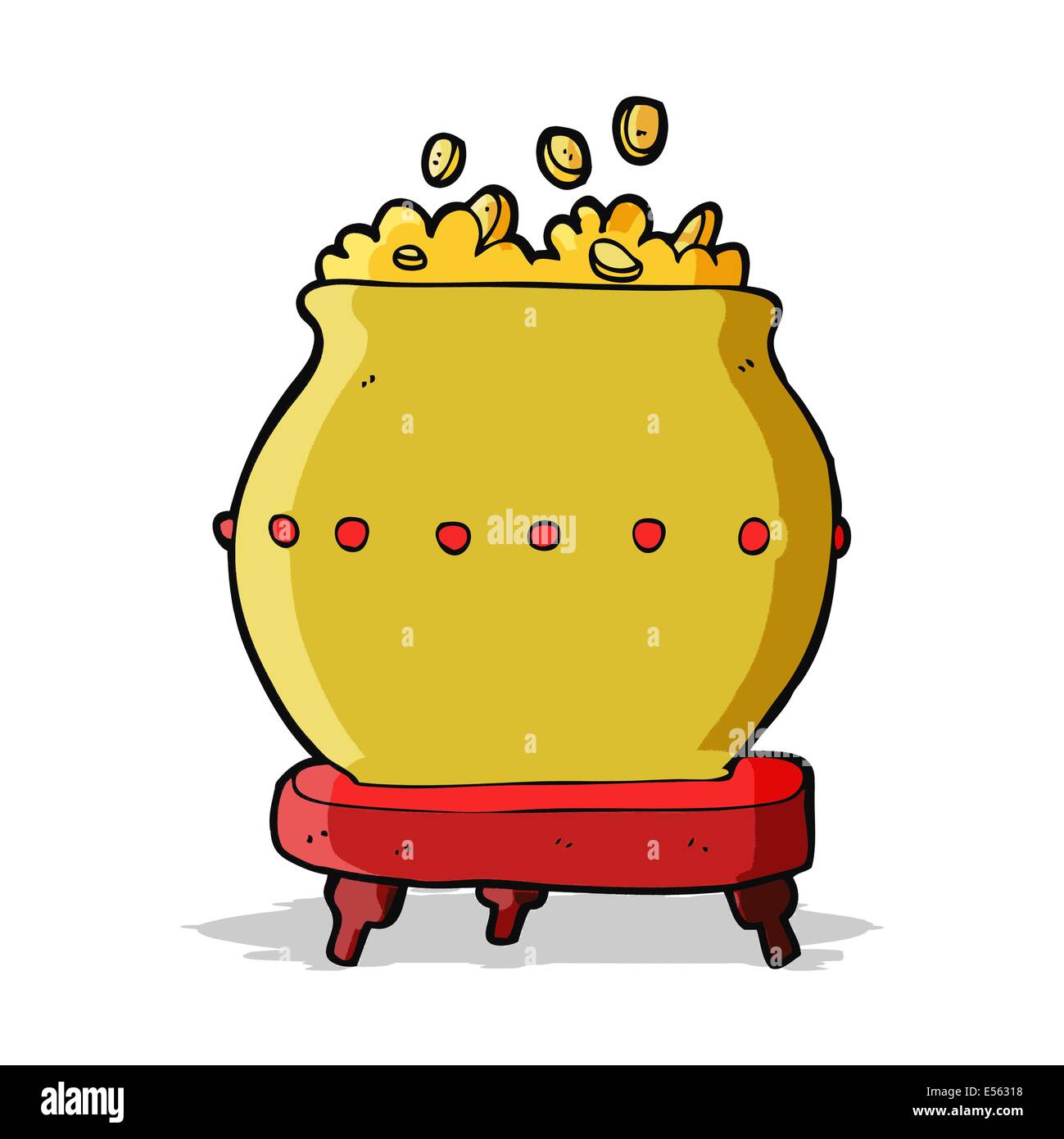 cartoon pot of gold Stock Vector Image & Art - Alamy