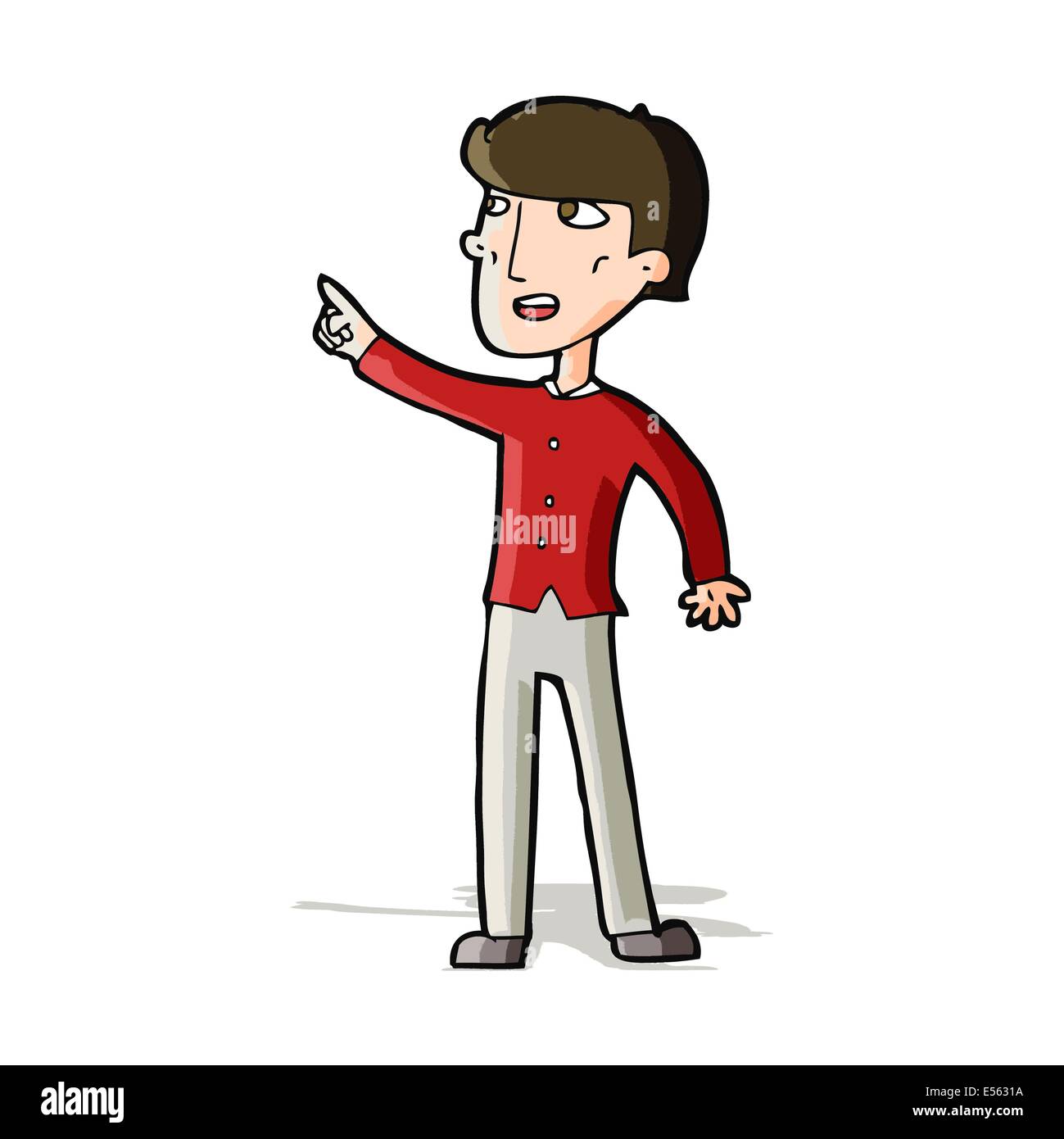 cartoon man pointing the way Stock Vector Image & Art - Alamy