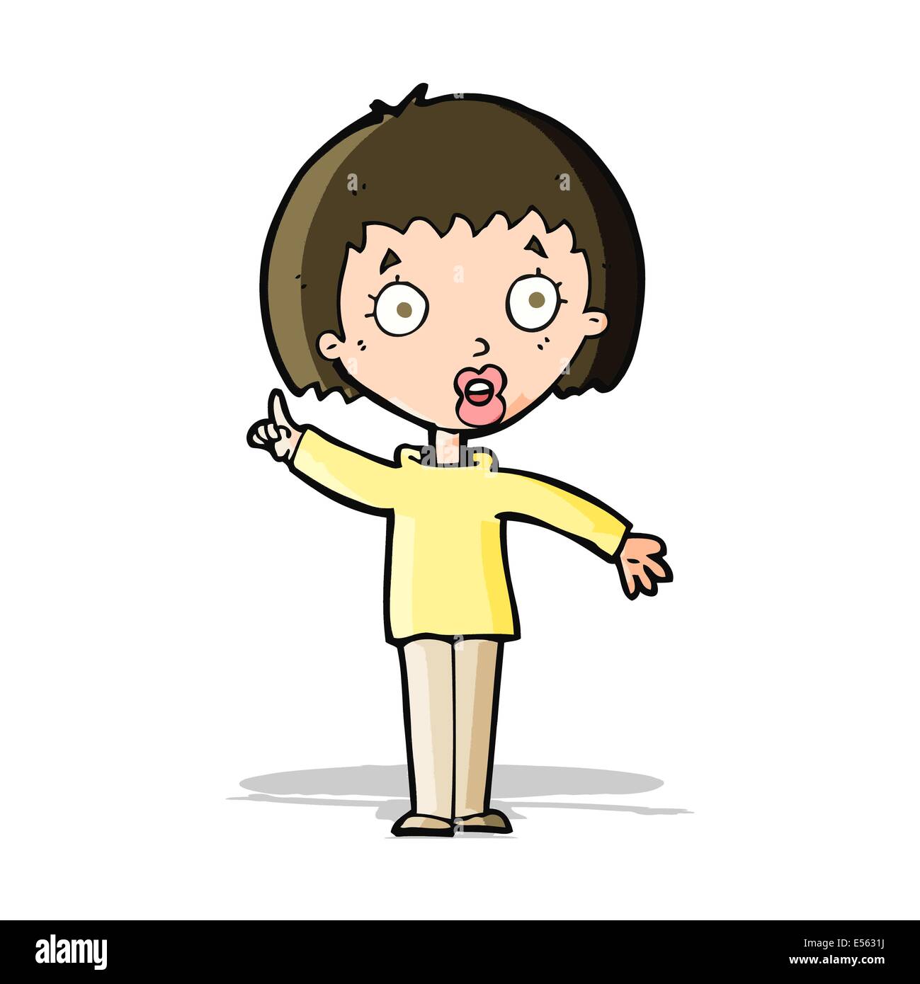 cartoon woman explaining her point Stock Vector Image & Art - Alamy