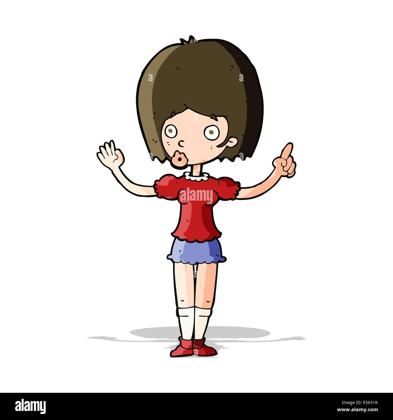 cartoon woman explaining her point Stock Vector Image & Art - Alamy