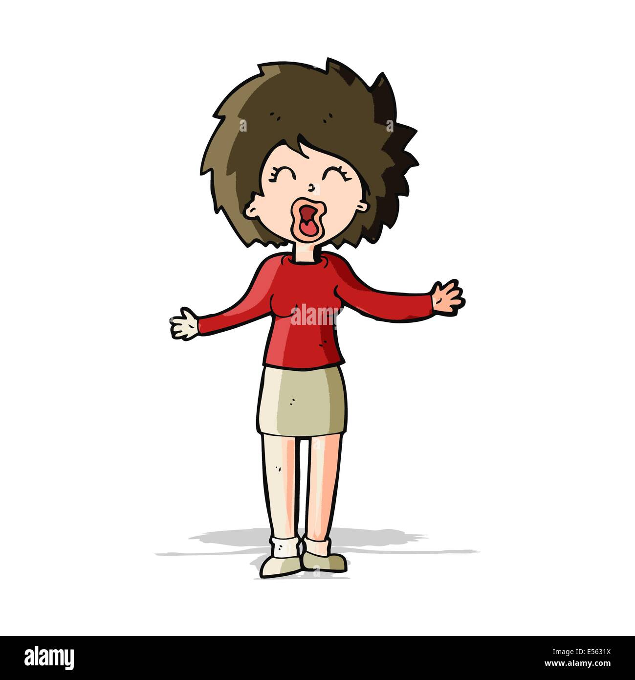 Cartoon loud woman Cut Out Stock Images & Pictures - Alamy
