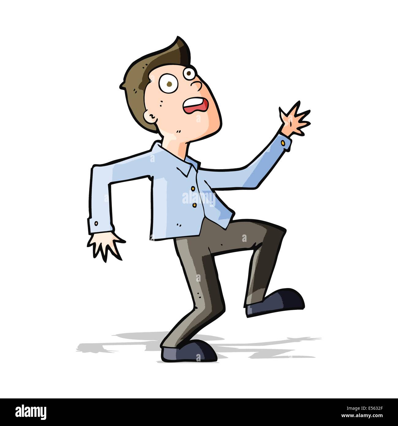 Cartoon panicking boy Cut Out Stock Images & Pictures - Alamy