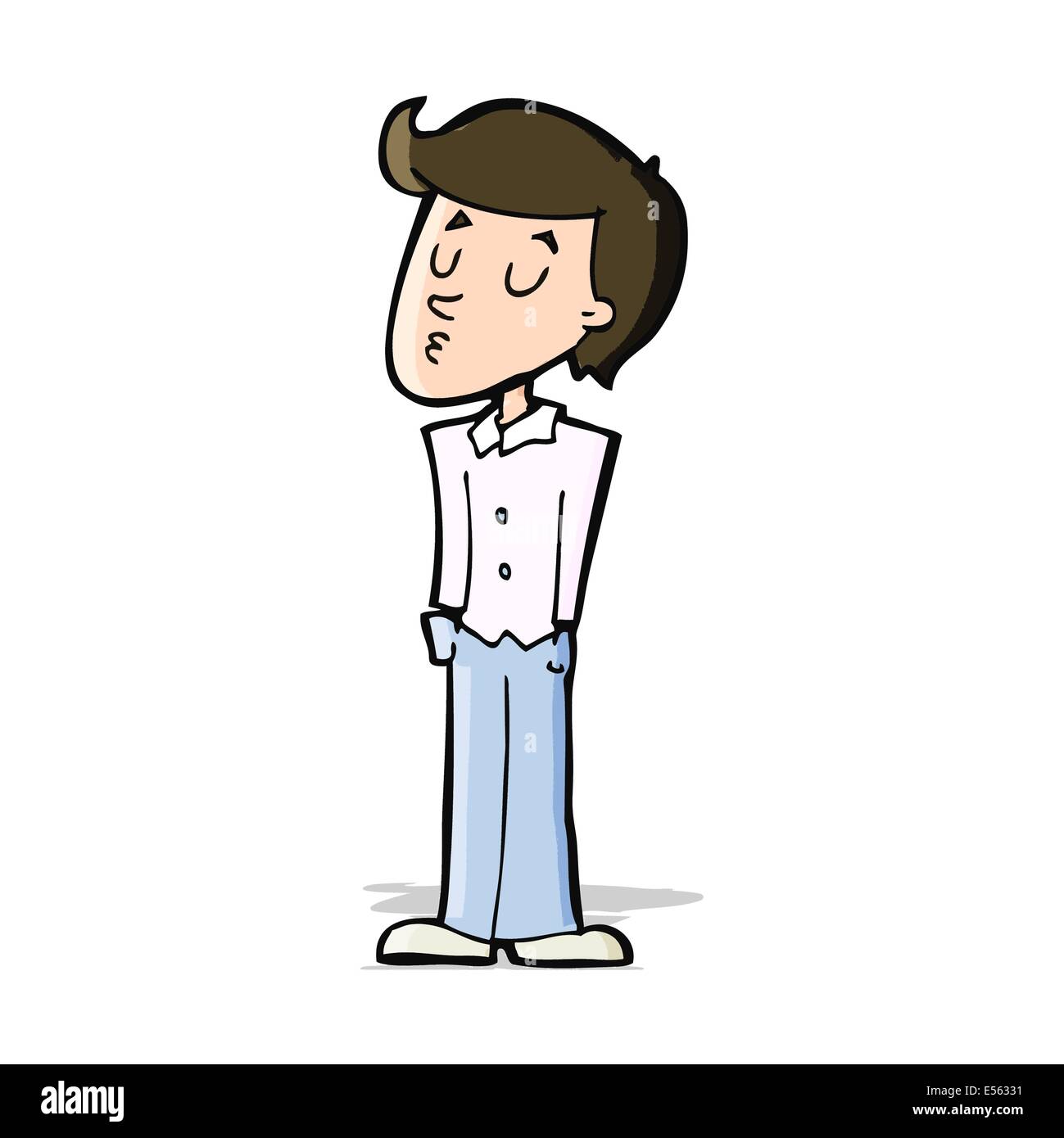 cartoon calm man Stock Vector Image & Art - Alamy